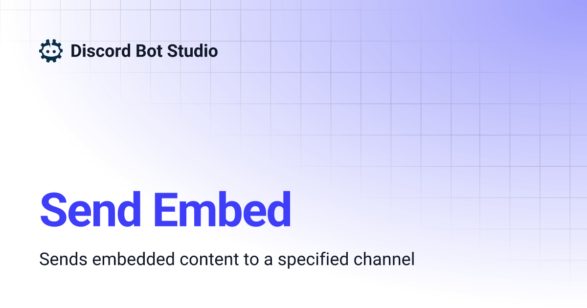Send Embed | Discord Bot Studio