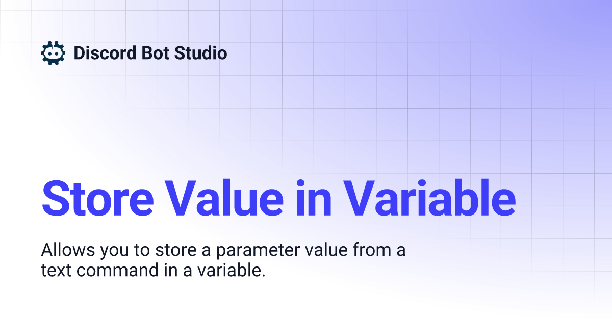 Store Value in Variable | Discord Bot Studio